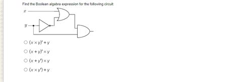 Solved Find The Boolean Algebra Expression For The Following Chegg