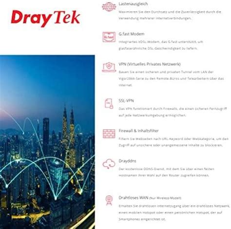 Maršrutizatorius DrayTek Vigor VDSL Super V ModemRouter m G Fast retail modelis