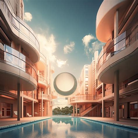 Premium Photo 3d Rendered Building With Creative Architecture