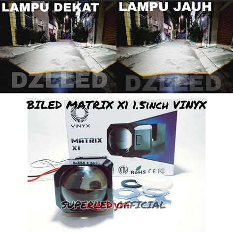 Biled Mini Matrix X Projector Headlight Inch VINYX Near Watt Far Watt Shopee Malaysia
