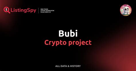 Bubi Crypto Project Bubi Token Listings Events Analysis Listingspy