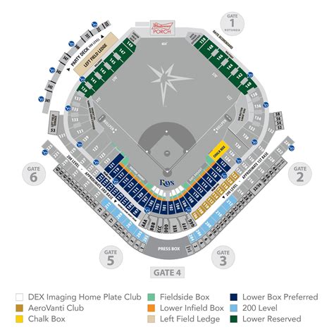 Tampa Bay Rays Stadium Seating Chart Pe