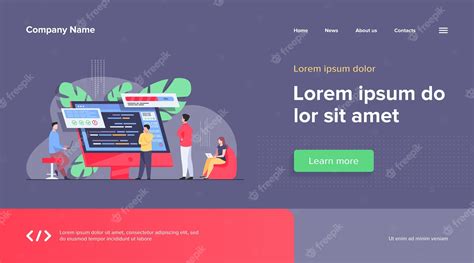 Free Vector Software Developers Coding On Computer With Script Coding Engineering Interface