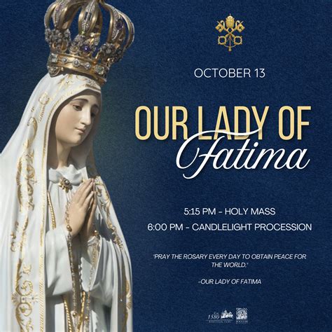 Parroquia October 13 Feast Of Our Lady Of Fatima Today October 13