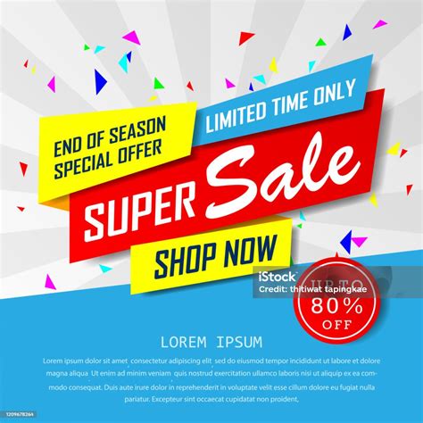 슈퍼 세일 스페셜 최대 80 할인 큰 판매 시즌 스페셜 오퍼 Bannersale 배너 템플릿 디자인 배경의 끝 벡터 일러스트 타이포그래피 배너 디자인 개념 80에 대한 스톡