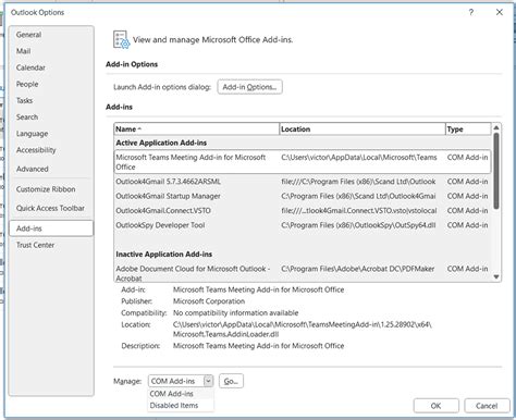 How To Add Remove Enable And Disable Add Ins In Outlook Step By