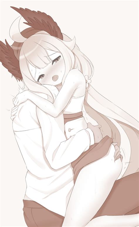 Rule 34 Ahoge Blush Blush Lines Clothed Sex Enna Alouette Hair Wings Head Wings Heavy