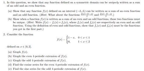 solved 1 in this question we show that any function