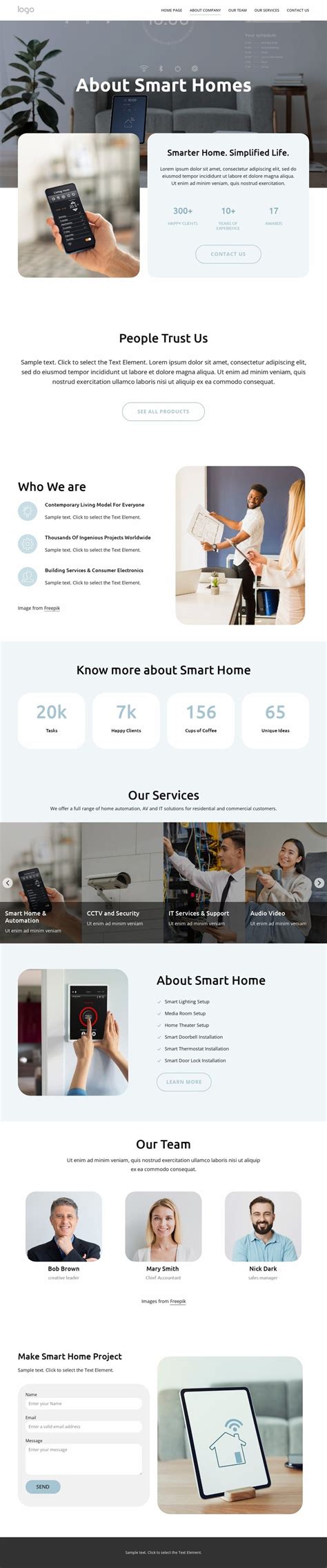Premium Smart Home Automation Website Mockup By Nicepage