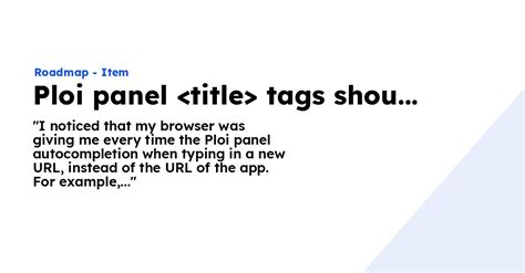 Ploi Panel Tags Should Not Start With Site Name Ploi Roadmap