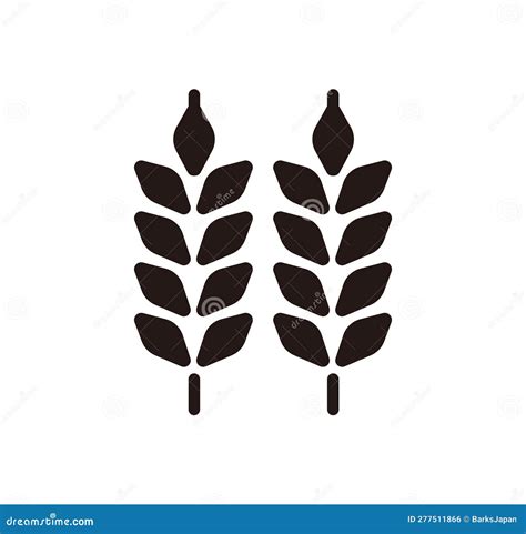 Wheat Grains Cereals Vector Icon Illustration Stock Vector