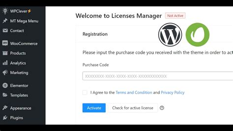 How To Activate The Theme S License Envato Item Purchase Key Customizer Theme Panel YouTube