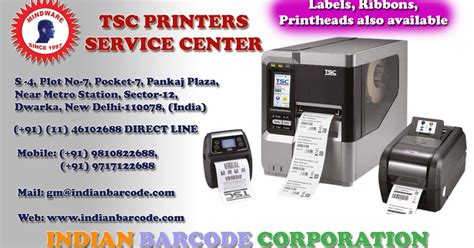 TSC Printers By Indian Barcode Corporation TSC Printer Service Center