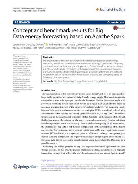 pdf concept and benchmark results for big data energy forecasting