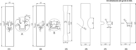 Sample Geometries Used In Tensile Tests For Determining The Strains At