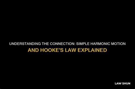 Understanding The Connection Simple Harmonic Motion And Hookes Law