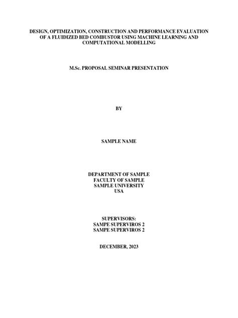 Sample Research Proposal Pdf