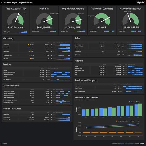 Executive Dashboard Excel Template