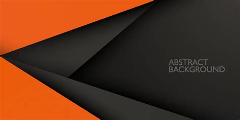 Abstract Dark Gray And Bright Orange Overlap Color Background Template With Square Papercut