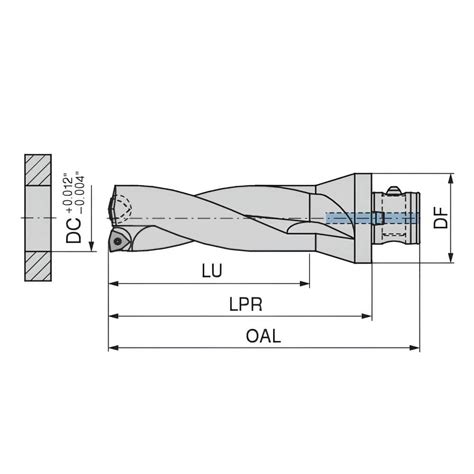Komet Indexable Insert Drill Kubt3d3000r12abs80f 3 Max Dia 9 Max Depth 3xd Msc Direct