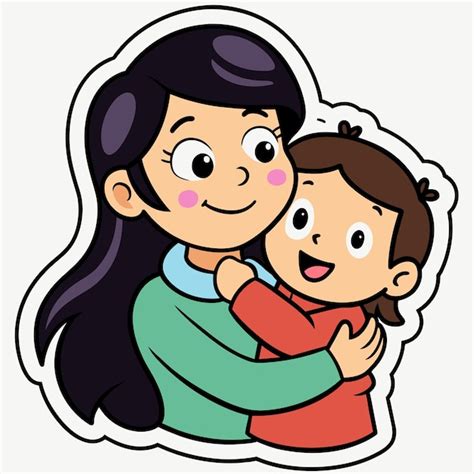 Una Foto De Una Madre Abrazando A Su Beb Vector Premium