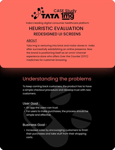 Tata1mg Heuristic Evaluation And Redesigned Ui On Behance