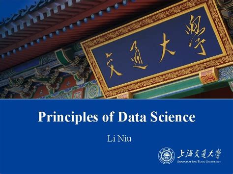 Principles Of Data Science Li Niu Data Information