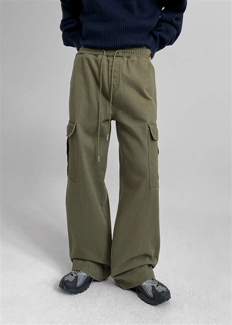 블랙업 4천장판매 Made 필립 밴딩 카고 코튼팬츠