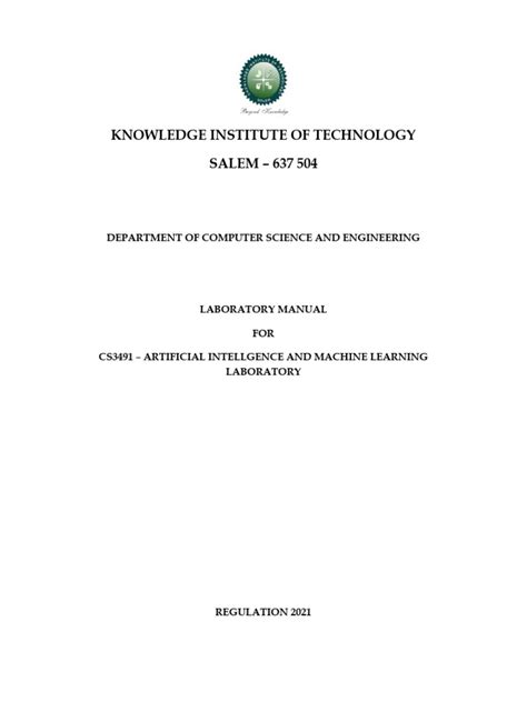 cs3491 ai and ml lab manual pdf applied mathematics algorithms and
