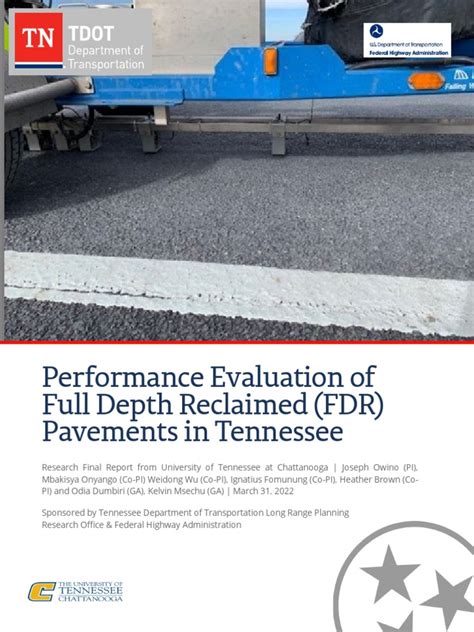 Performance Evaluation Of Fdr Pavements Pdf Road Surface Asphalt