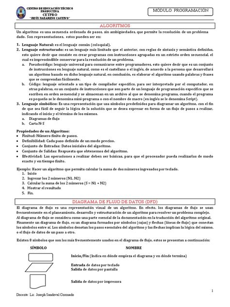 algoritmos dfd seudocodigo pdf lenguaje de programación algoritmos