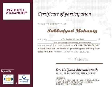 Subhajyoti Mohanty On Linkedin Crispr Technology A Workshop Based On Precise Gene Editing