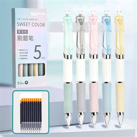 Avdolw High Precision Ballpoint Pen Set 5 Pack 05mm Fineliner For