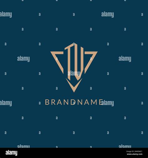 Tv Logo Initials Triangle Shape Style Creative Logo Design Vector Graphic Stock Vector Image