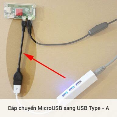 Cáp chuyển MicroUSB sang USB Type A cho Raspberry Pi Zero Raspberry Pi Việt Nam