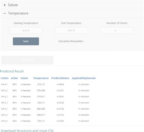 Sample Result Table From The Developed Web Server In This Example A Download Scientific