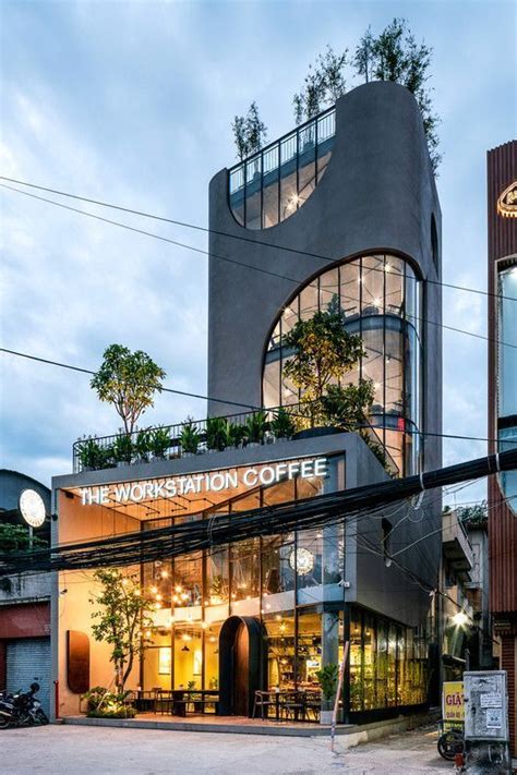 Modern Coffe Shop Architecture Exterior Facade Architecture