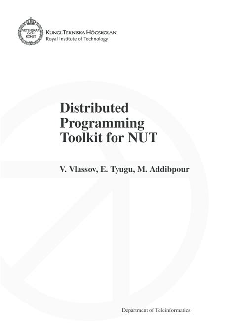 pdf distributed programming toolkit for nut