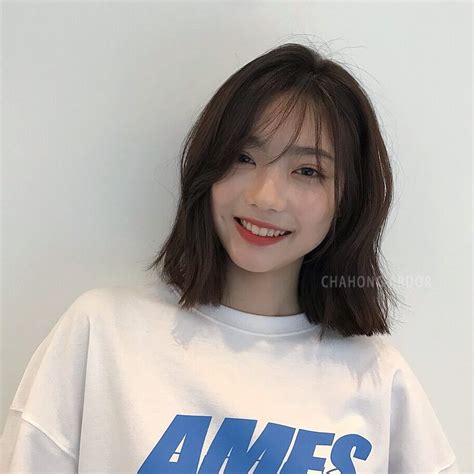 자연스러움과 러프함을 동시에 플리츠컷 차홍아르더고은 Smetics Official 단발 중단발 톤다운 염색 페이스라인컷