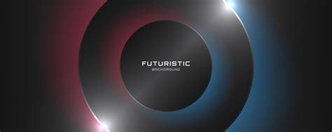 3d Black Techno Background Overlap Layer On Dark Space With Red Blue Light Lines Effect