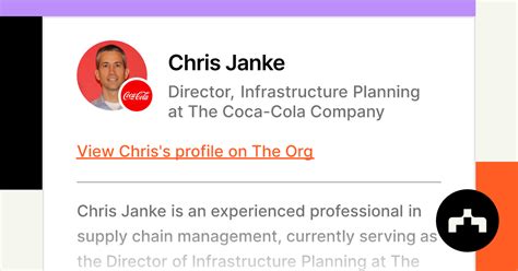 Chris Janke Director Infrastructure Planning At The Coca Cola Company The Org