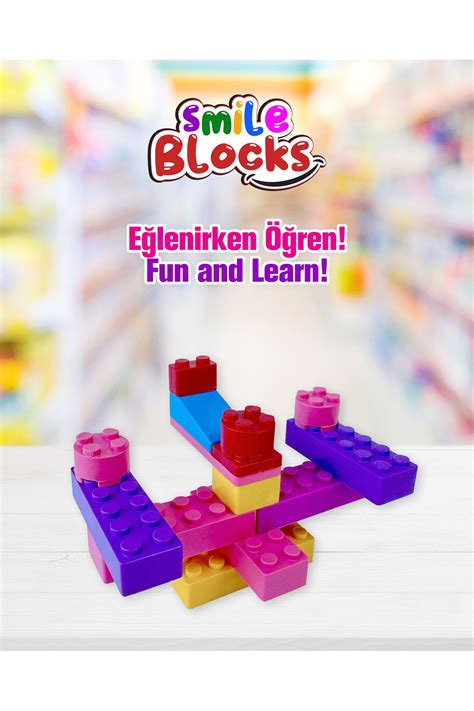 P Parti Oyunevi Smile Blocks 300 Parça Plastik Kutulu Mikro Blok Yeşil