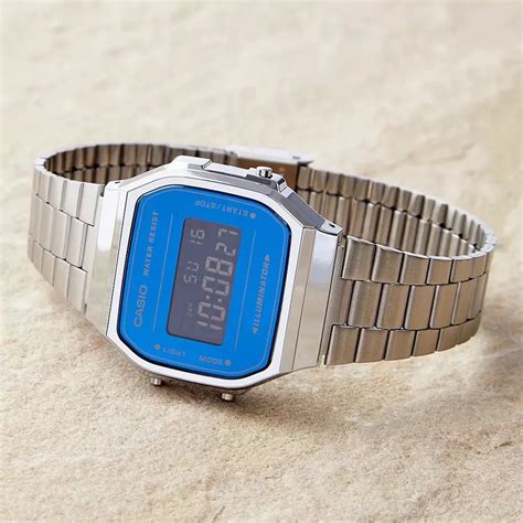 카시오 빈티지 디지털 전자 메탈 시계 A168wem 2bef 상품 상세 크로켓