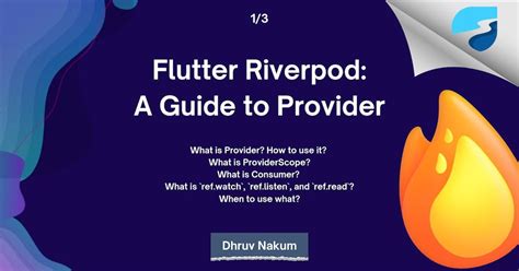 Hashnode On Linkedin Flutter Riverpod A Guide To Provider