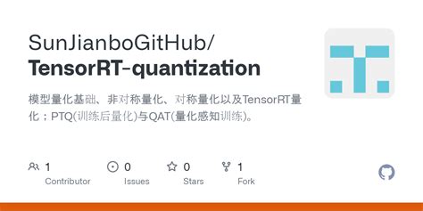 GitHub SunJianboGitHub TensorRT quantization 模型量化基础非对称量化对称量化以及TensorRT量化PTQ 训练后量化 与QAT