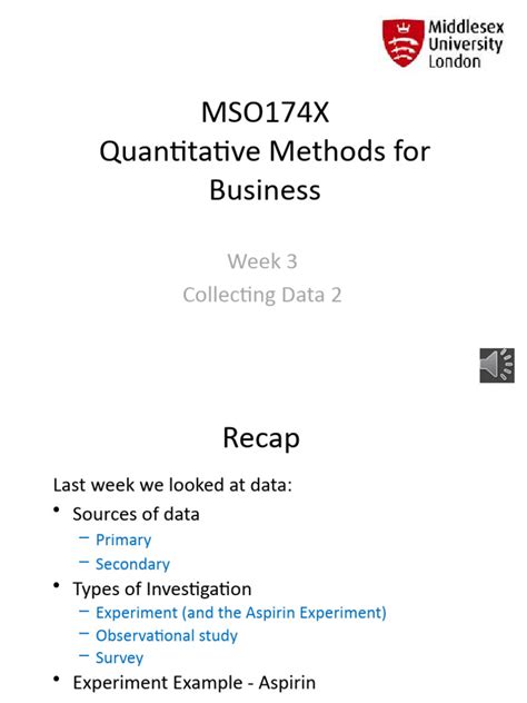 Week 3 Lecture Â Collecting Data 2 Pdf Sampling Statistics Evaluation Methods