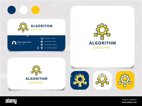 Algorithm Logo Design With Editable Slogan Branding Book And Business