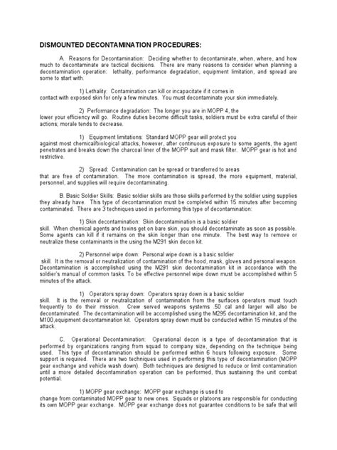 Military Decontamination Guide Pdf Chemical Warfare Radioactive