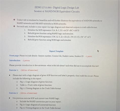 Solved EENG Digital Logic Design Lab Session Chegg