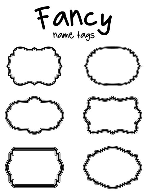 Fancy Name Labels Templates Printable Labels Printables Free Worksheets Library